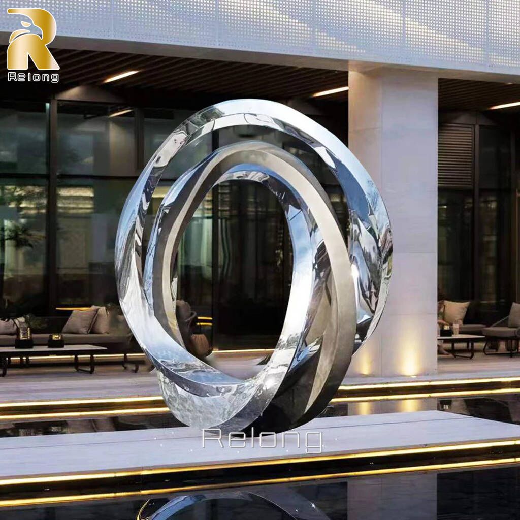 Large Stainless Steel Mobius Strip Sculpture - Relong Art Sculpture