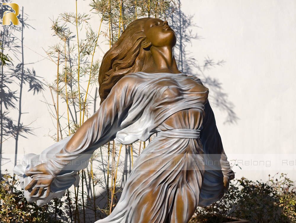 Beautiful Bronze Luo Li Rong Veiled Sculpture - Relong Art Sculpture