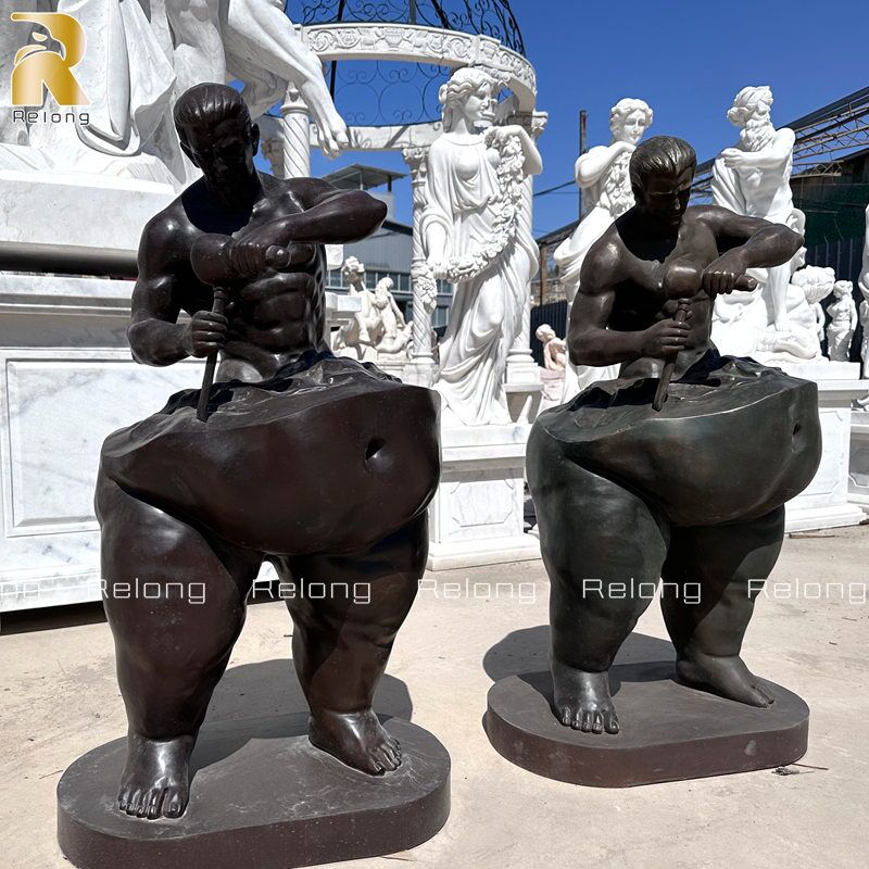 Famous Bronze Man Sculpting Himself Statue - Relong Art Sculpture