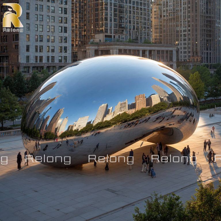 Stainless Steel Cloud Gate Sculpture Replica - Relong Art Sculpture