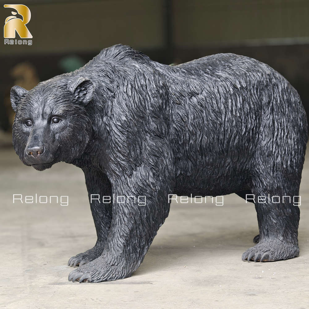 Life Size Walking Brown Bear Sculpture - Relong Art Sculpture