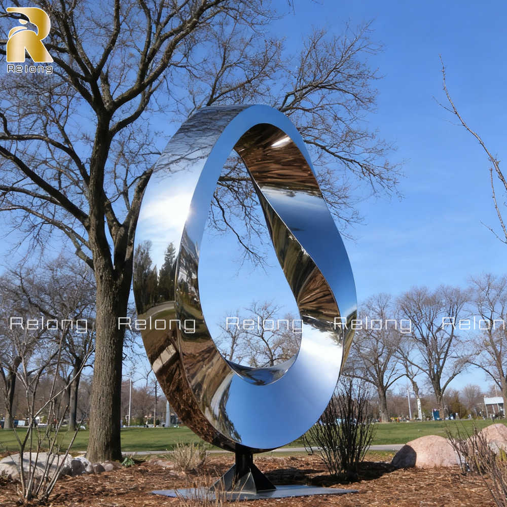 Large Stainless Steel Mobius Strip Sculpture - Relong Art Sculpture